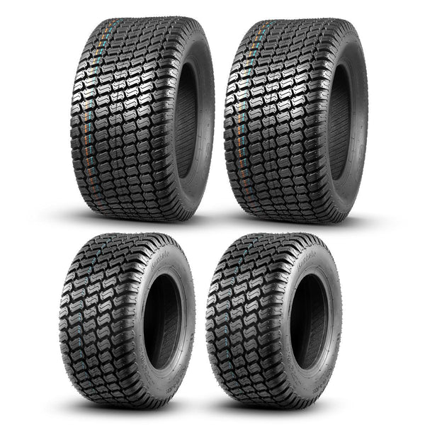 Set of 4 Lawn Mower Turf Tires 16x6.5-8 Front & 23x10.5-12 Rear 4PR Tu ...
